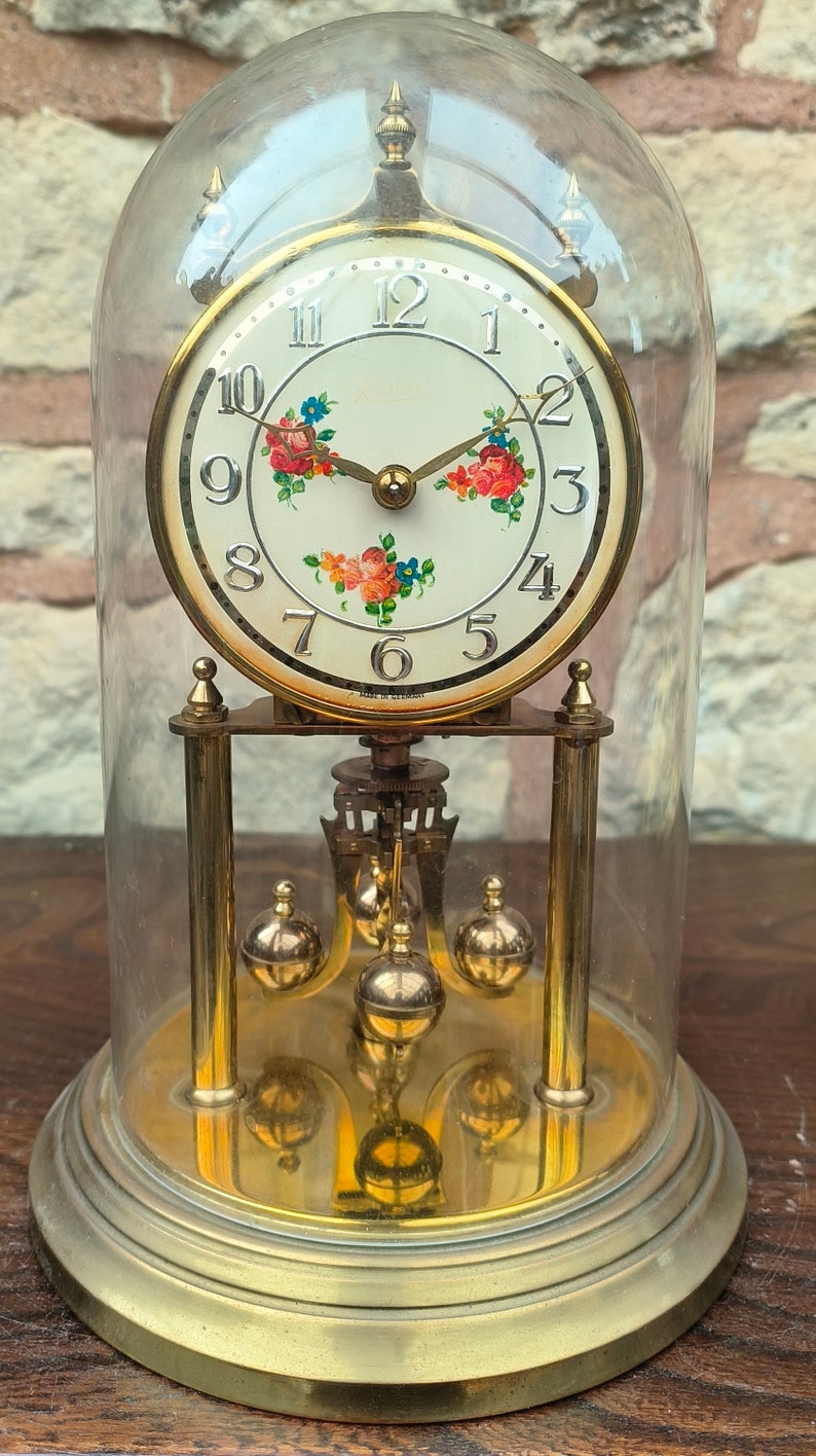 Floral Vintage Kundo Torsion Clock German Anniversary Mantel Clock - Etsy