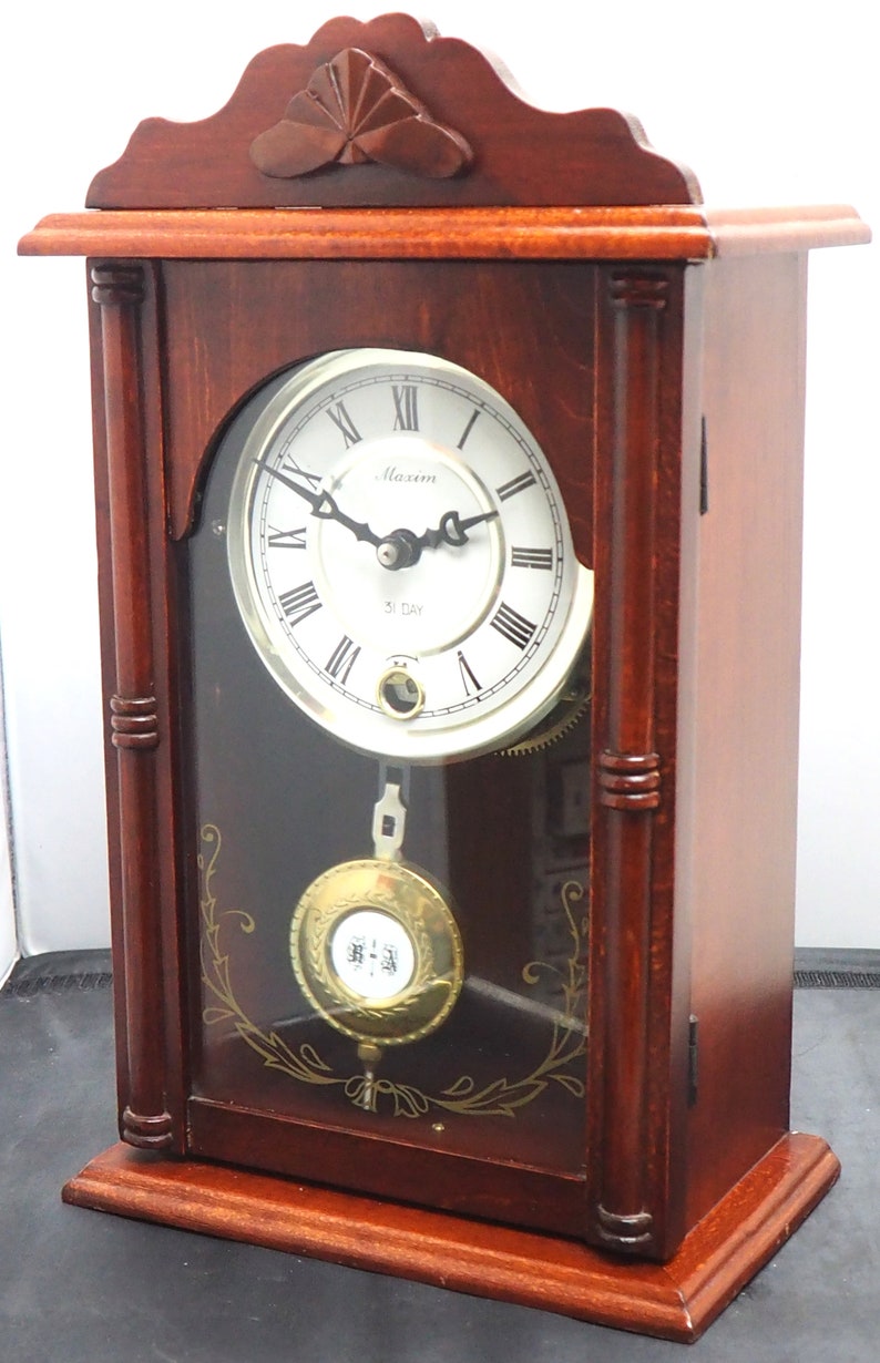 Vintage Maxim Mantle Clock - 31 Day Timepiece Mantel Clock - Etsy