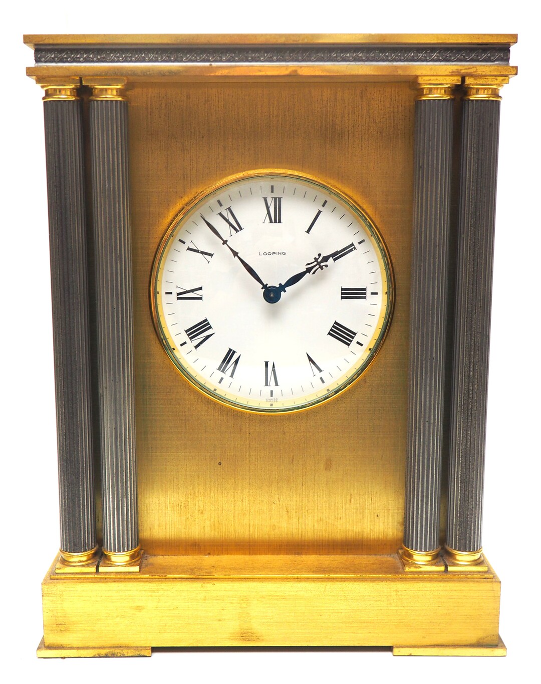 Impressive Solid Brass Looping 8-day Mantel Clock Large Striking Swiss ...
