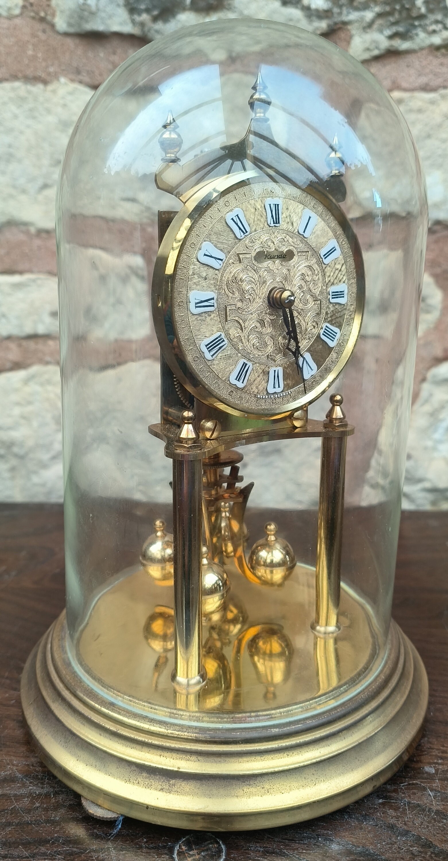 Lovely Vintage KUNDO 400-day Torsion Clock German Anniversary Mantel ...