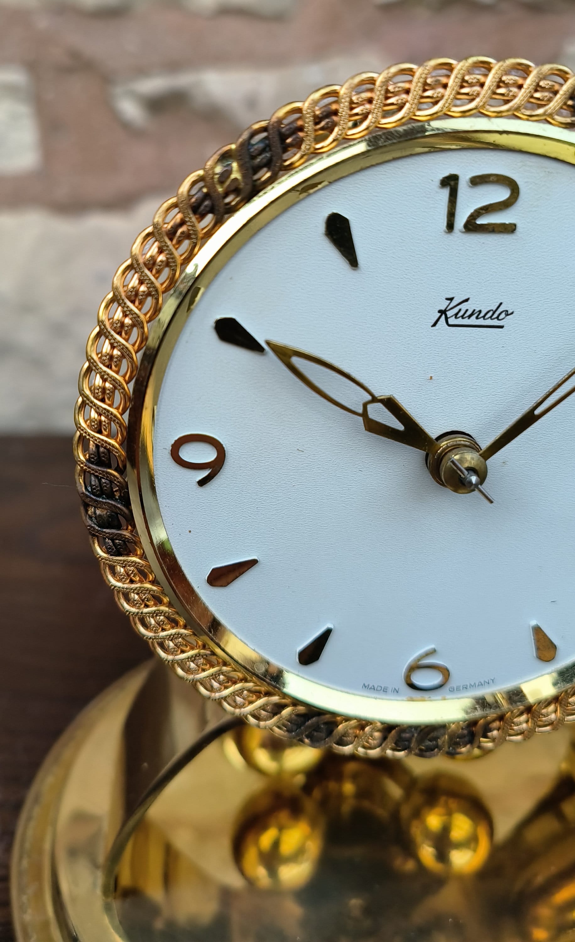 Sweet Dumpy Size Vintage Kundo Torsion Clock German Anniversary Mantel ...