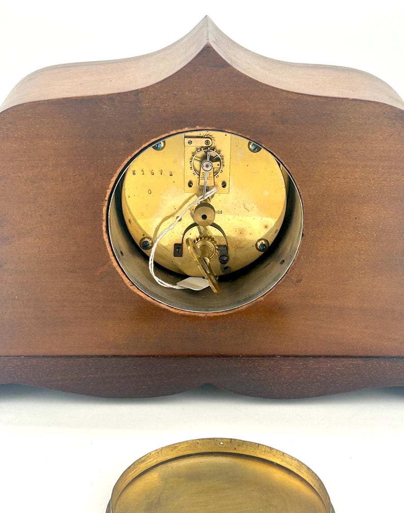 Antique Mahogany Inlaid Mantel Clock C1900 - Etsy