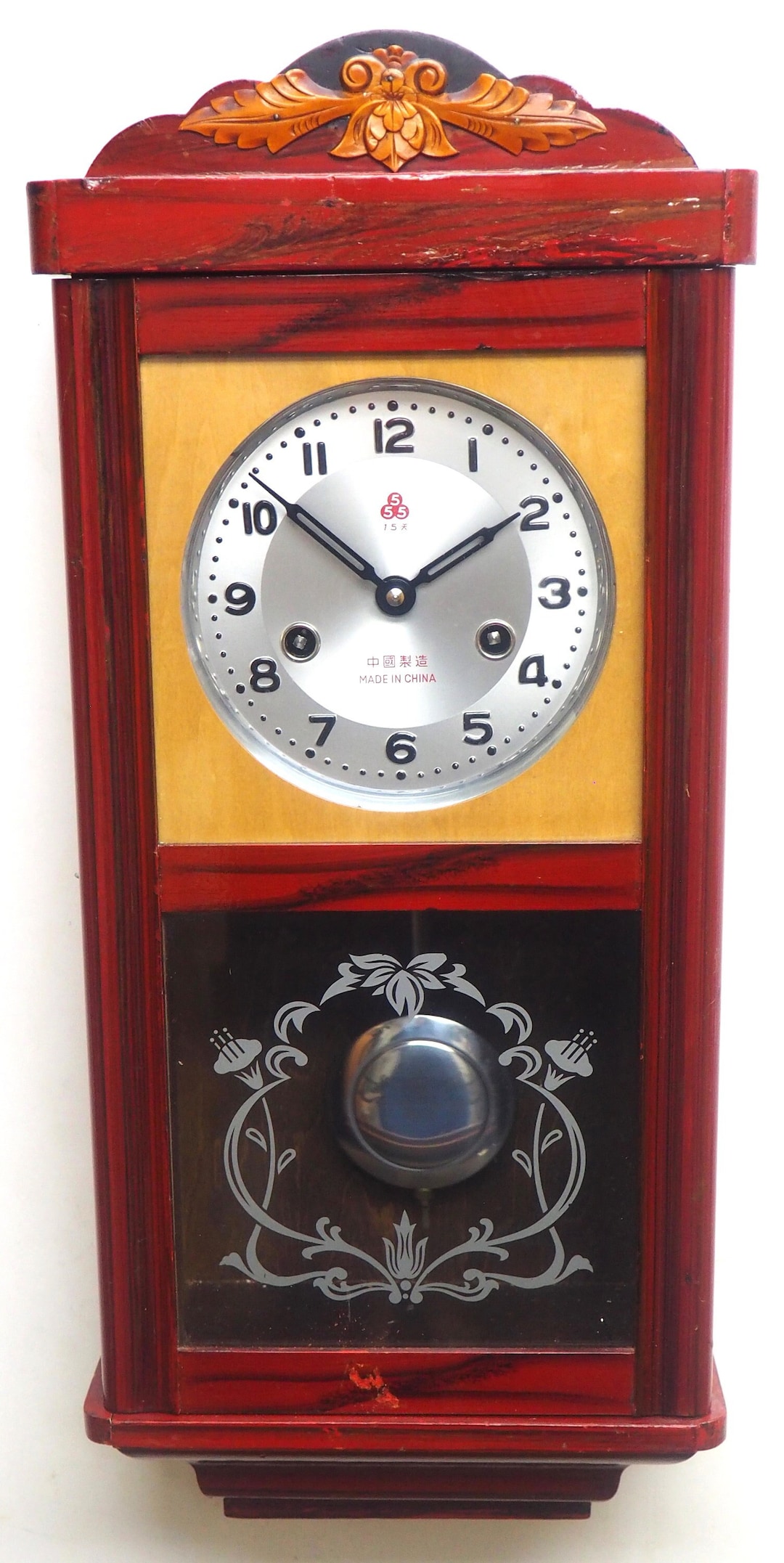 Interesting Antique 555 15-day Wall Clock Art Deco 555 Striking Wall ...