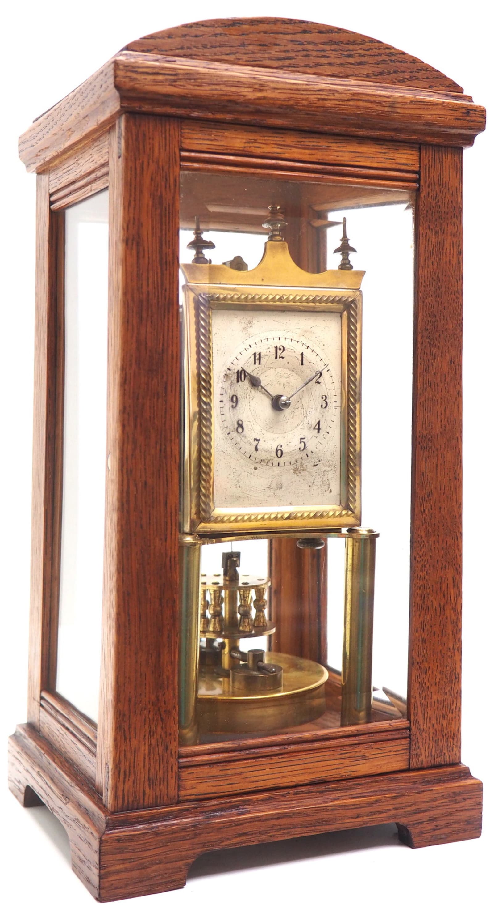 German Gustav Becker for BHA 400-day Clock With Disc Pendulum Silver ...