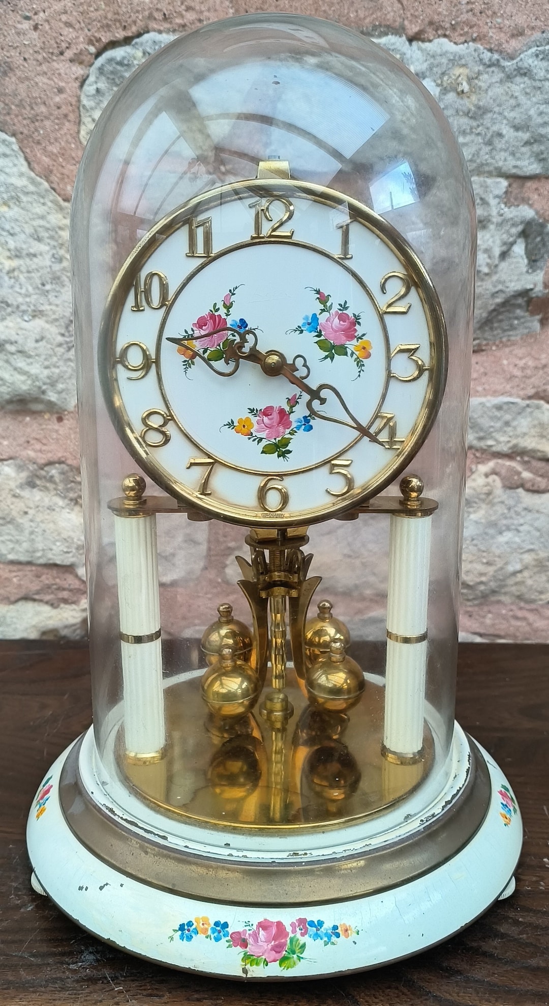 Fine Vintage Kundo White Torsion Clock - German Anniversary Mantel ...