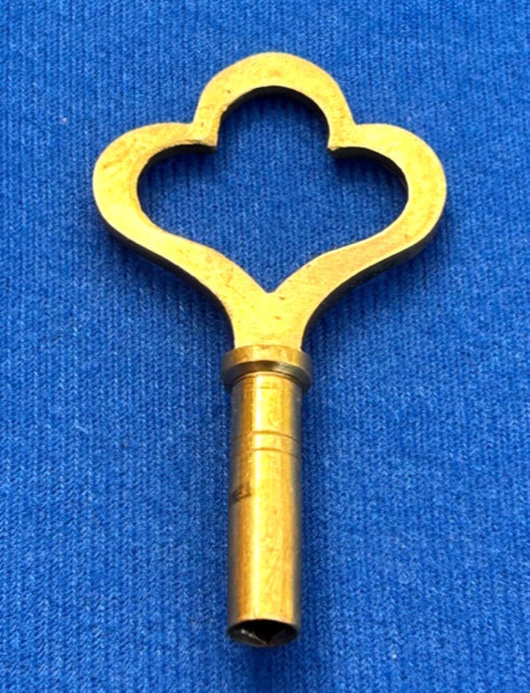 Antique Heart Shape Mantle Clock Key Victorian Brass Mantle Clock Key ...