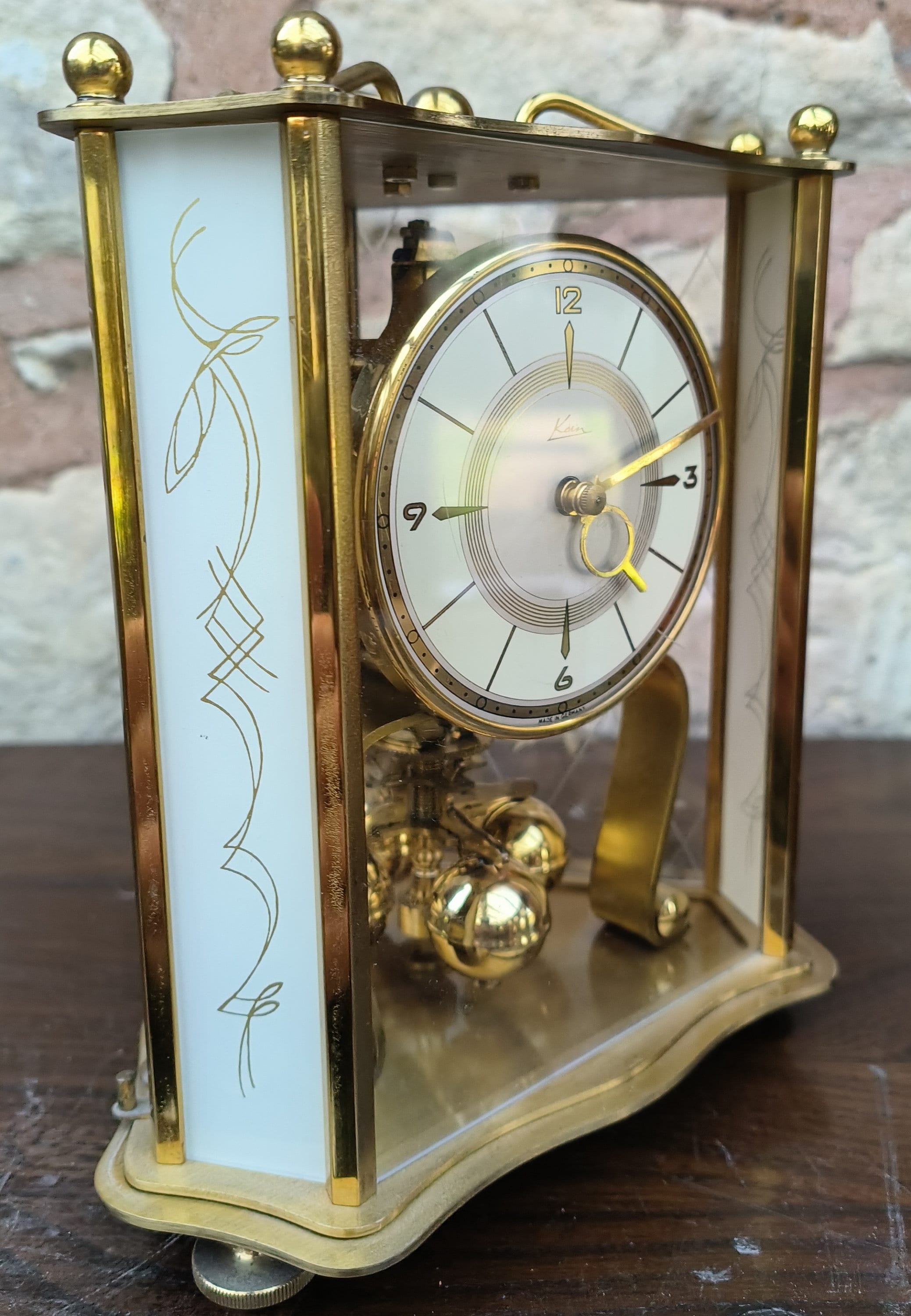Lovely Vintage Kundo 400-day Torsion Clock German Anniversary Mantel ...