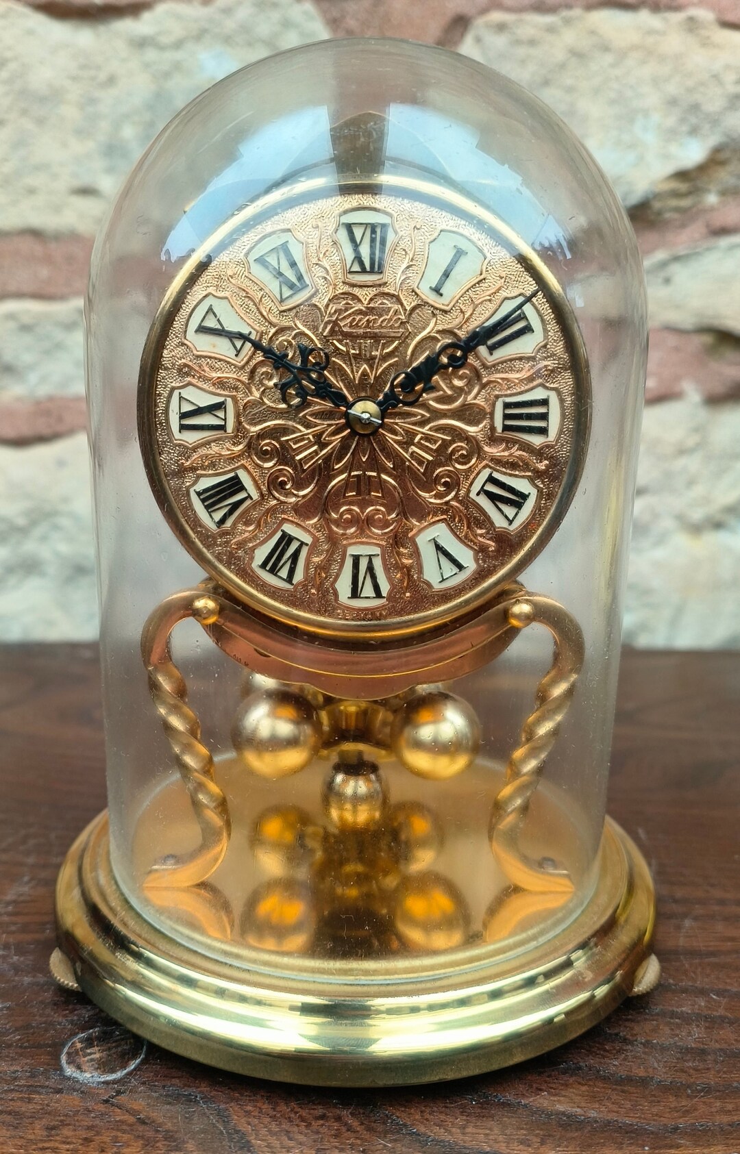 Exquisite Vintage Kundo Torsion Clock - German Anniversary Mantel Clock ...