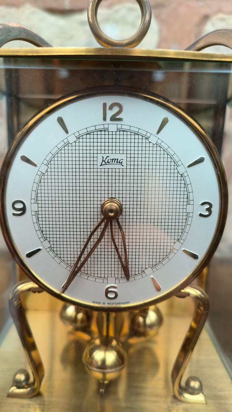 Delectable Vintage Koma Torsion Clock German Anniversary Mantel Clock ...