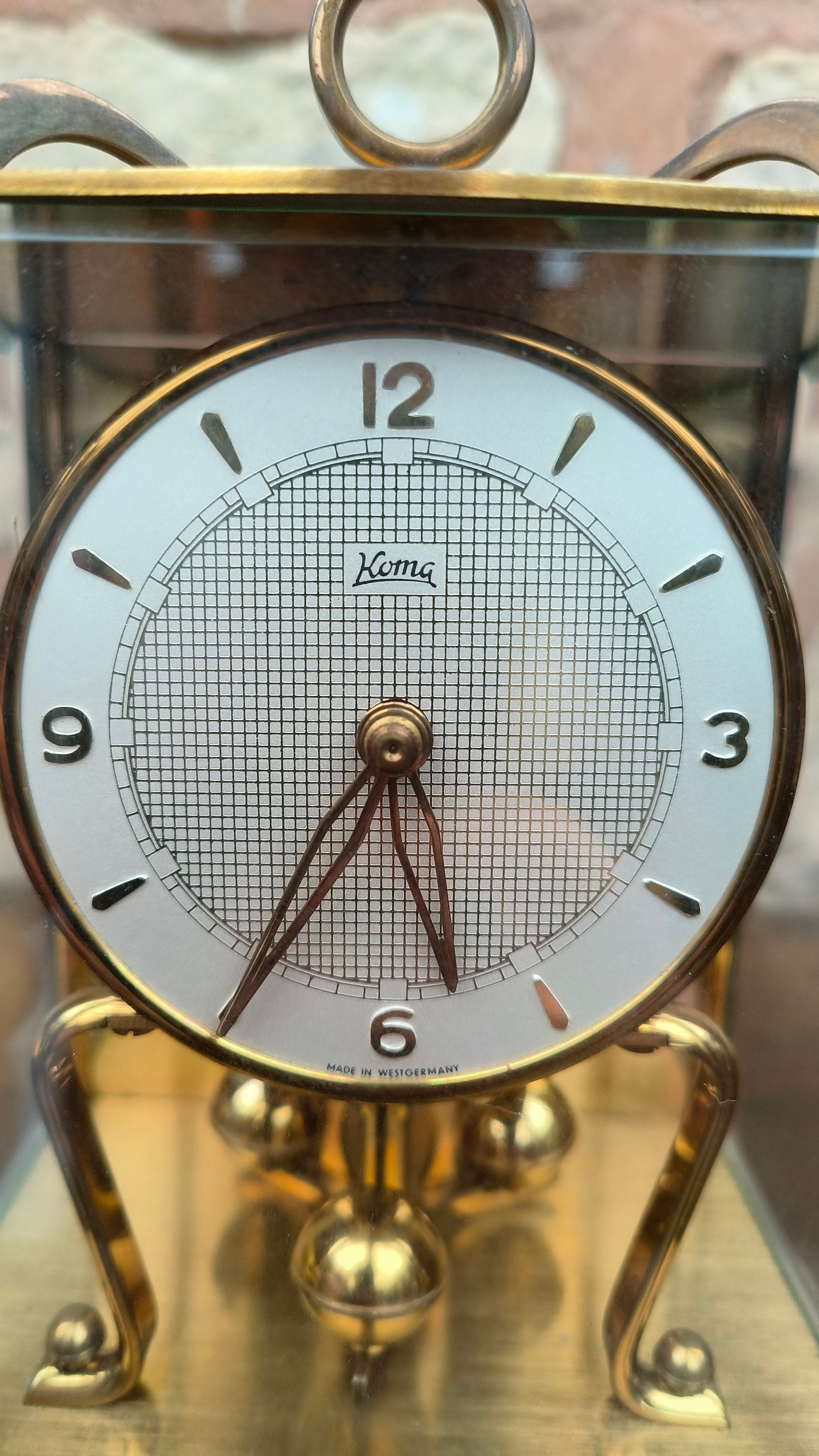 Delectable Vintage Koma Torsion Clock German Anniversary Mantel Clock ...