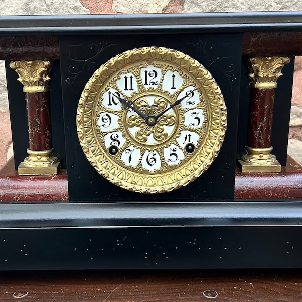 Antique American Mantle Clock - Etsy
