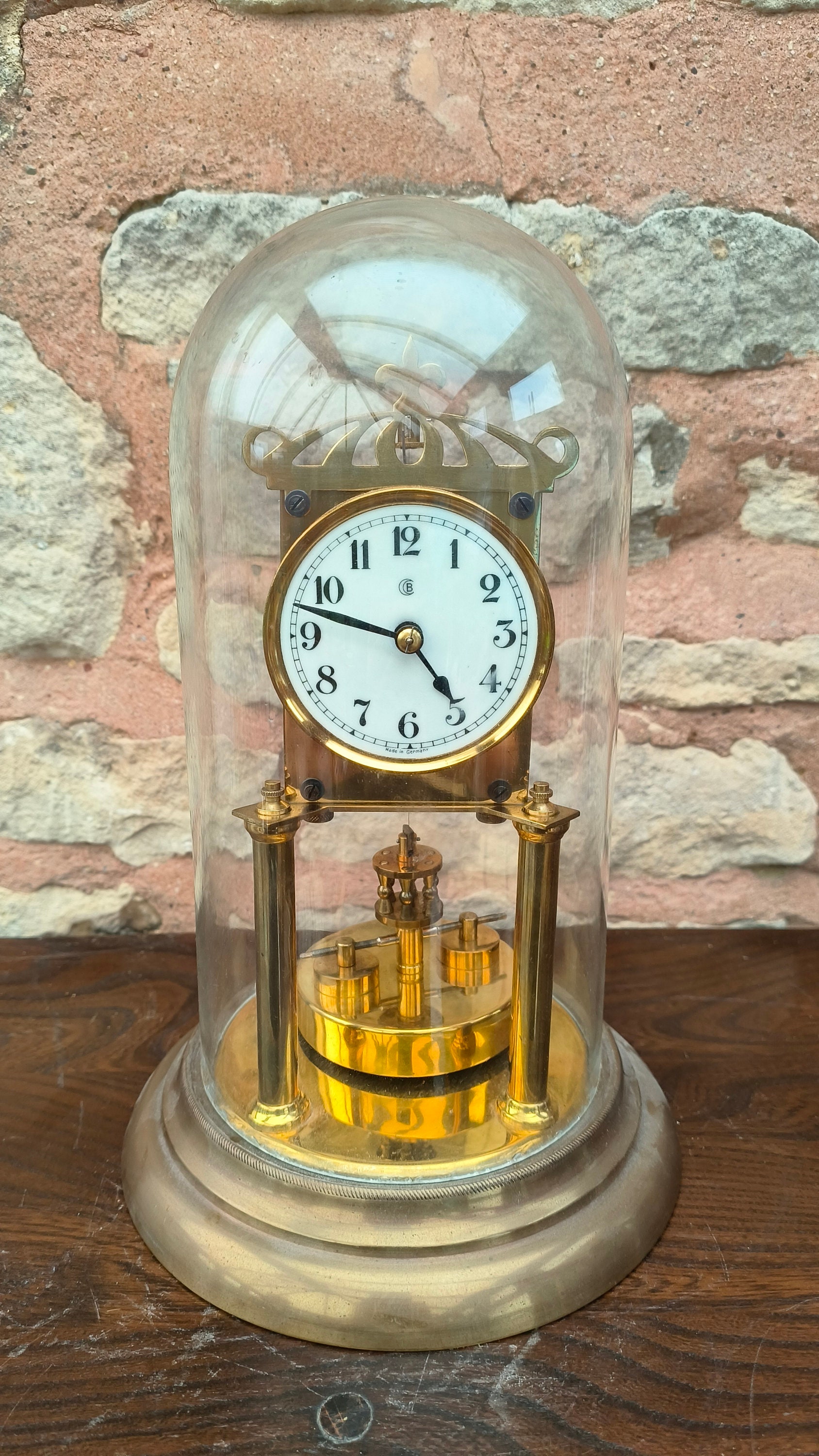 Antique German 400-day Torsion Clock German Anniversary Clock Mantel ...