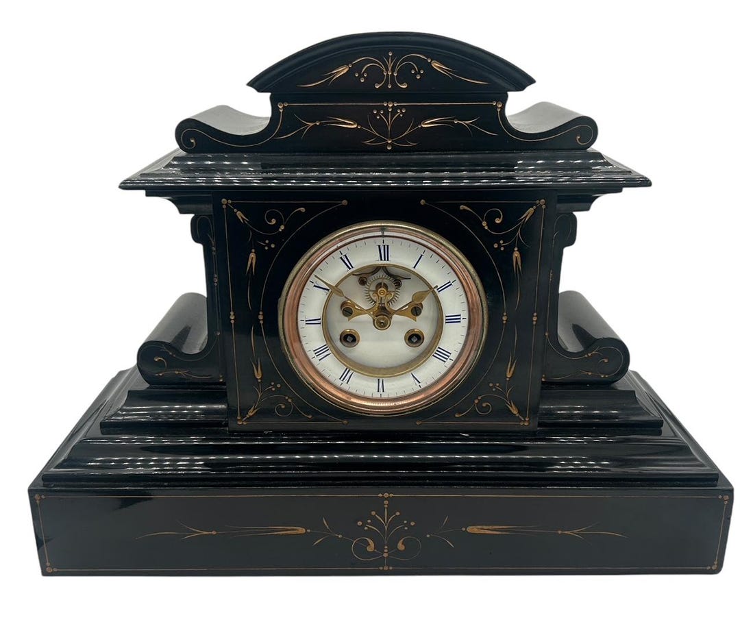 Large Antique French Slate 8-day Mantel Clock C1870 - Etsy