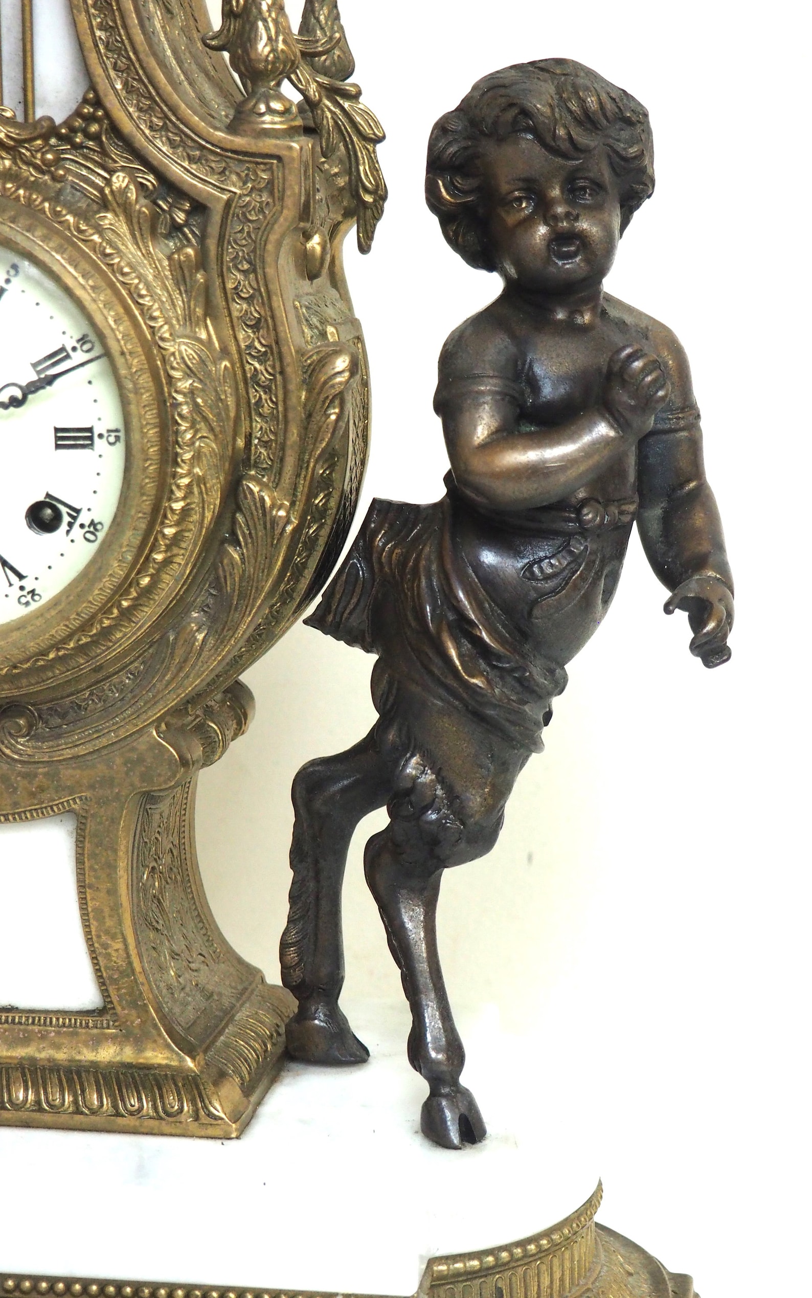 Incredible Vintage Imperial Mantel Clock Cherub 8 Day Striking Ormolu ...