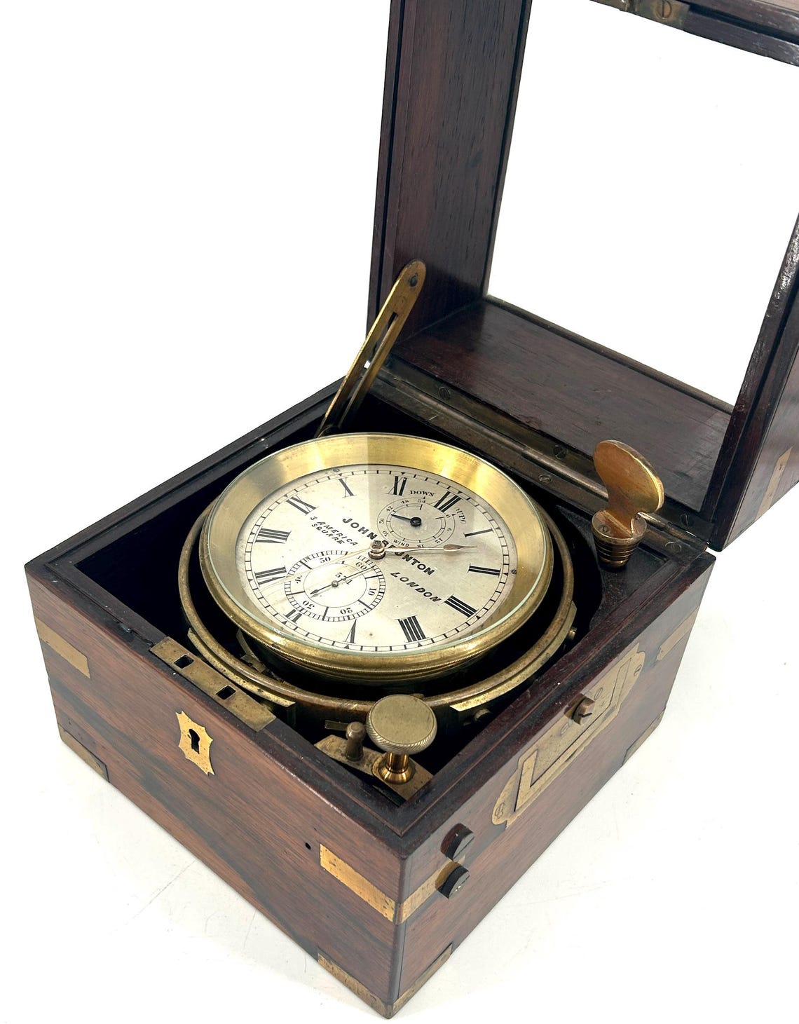 Awesome English Fusee Ships Chronometer 2 Day Clock John Brunton Ca1860 ...