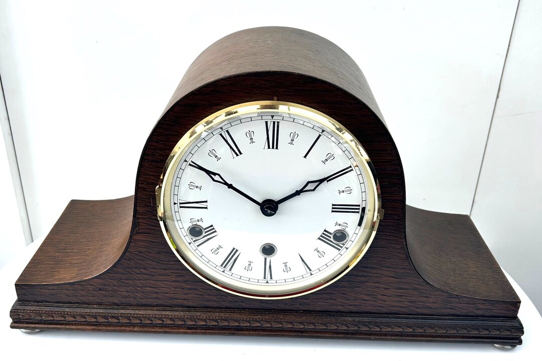 Napoleon Hat Shaped Art Deco Mantel Clock Musical Westminster Chiming 8 ...
