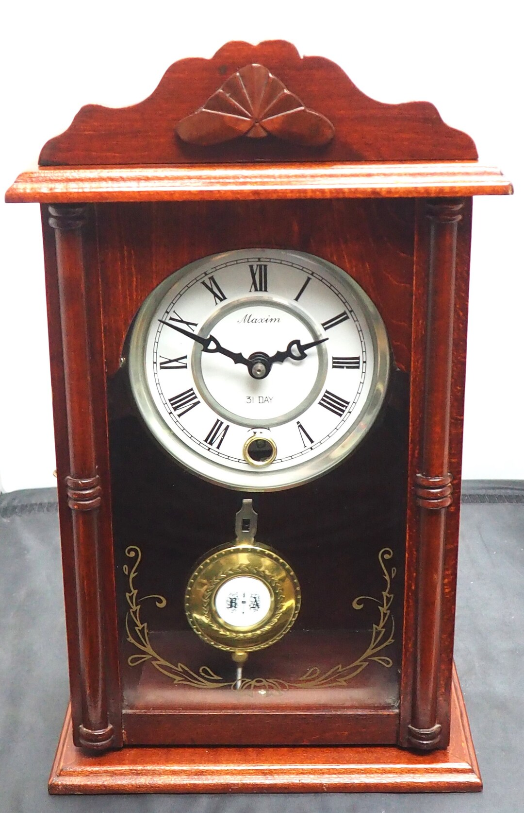 Vintage Maxim Mantle Clock - 31 Day Timepiece Mantel Clock - Etsy