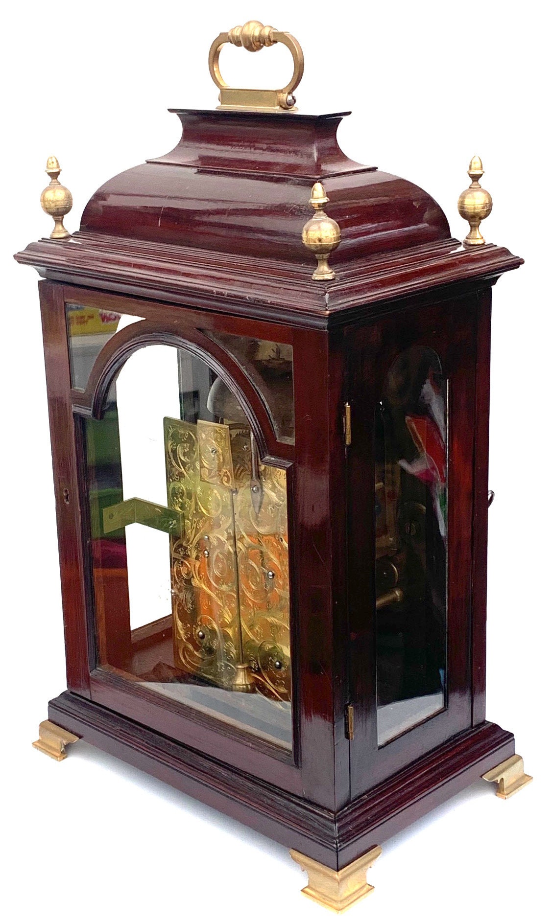 Antique Verge Bell Top Bracket Clock Double Fusee John Herbert Dort ...