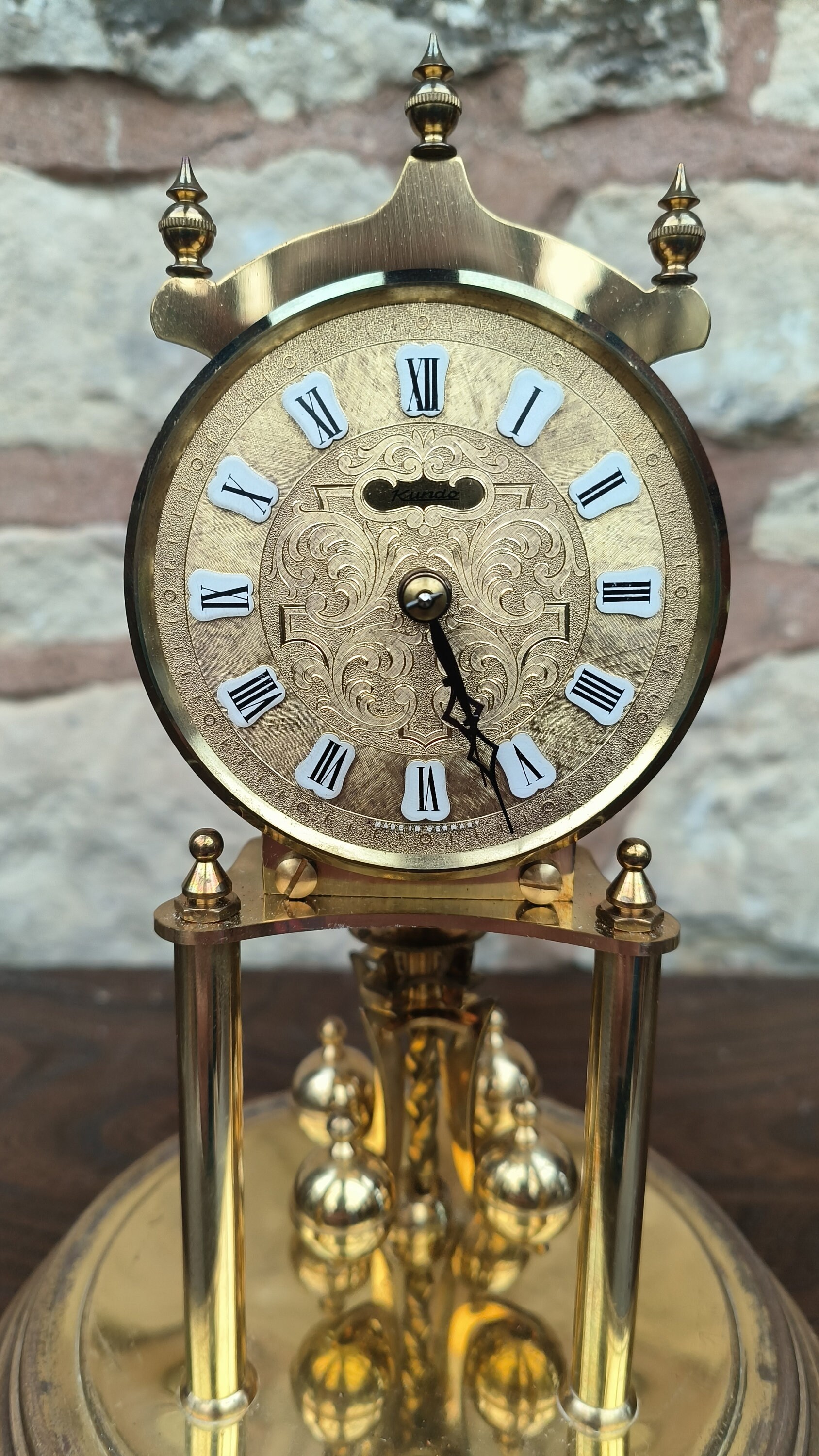 Lovely Vintage KUNDO 400-day Torsion Clock German Anniversary Mantel ...