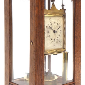 German Gustav Becker for BHA 400-day Clock With Disc Pendulum Silver ...