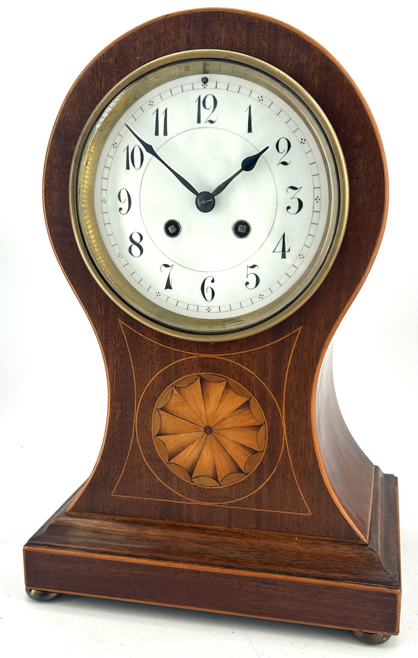 Wonderful French Balloon Inlayed Case Mantle Clock Ca1900 - Etsy
