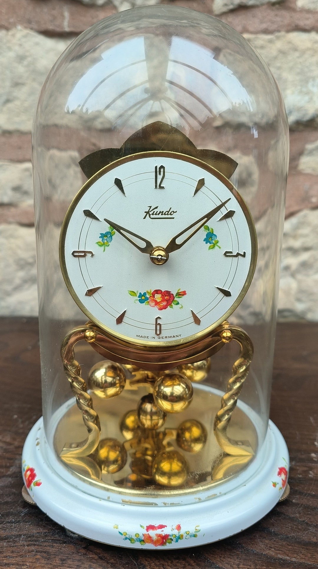 Pretty Vintage Kundo Torsion Clock - German Anniversary Mantel Clock - Etsy