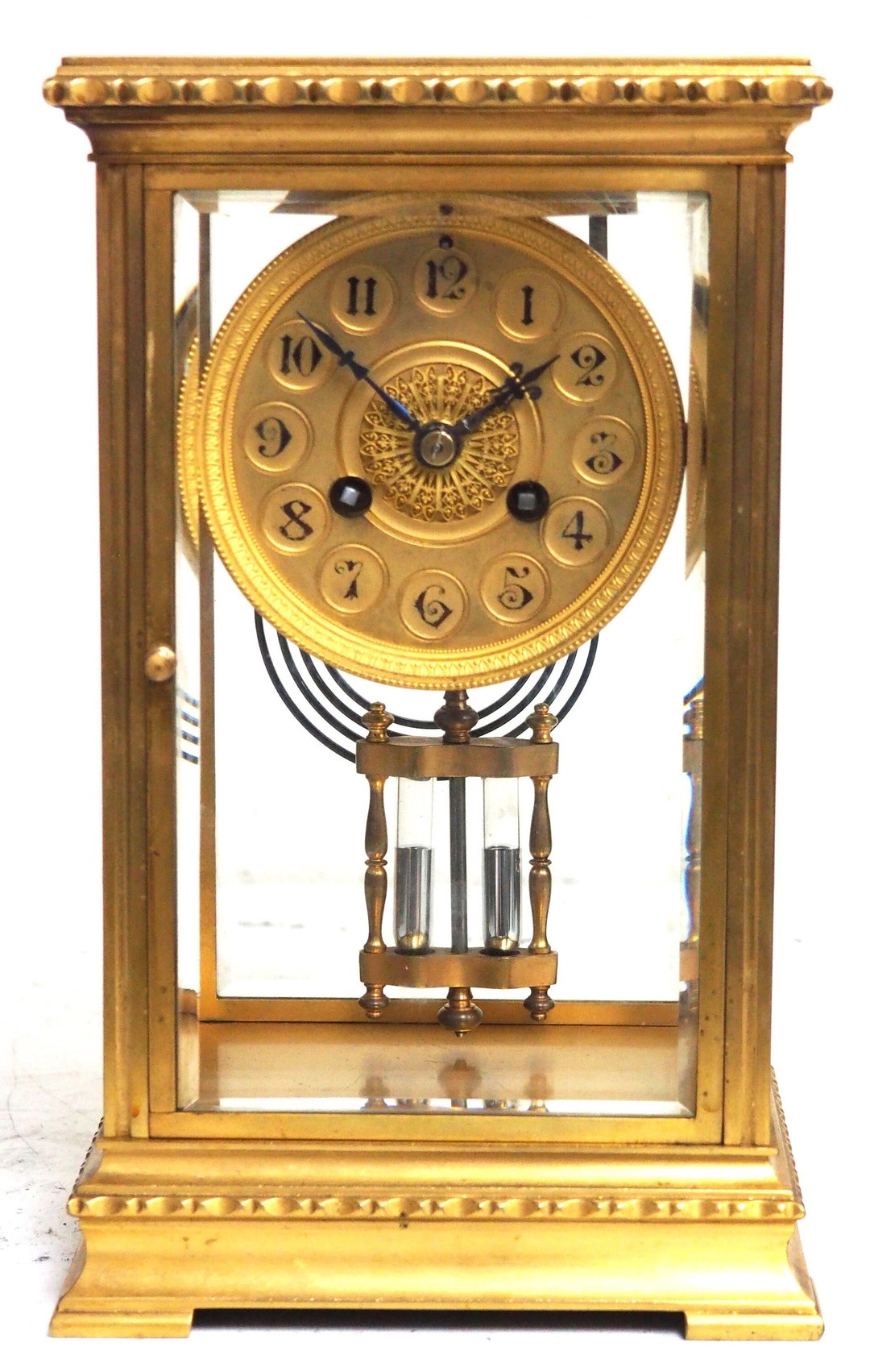 French Table Regulator Mantel Clock Rare Compensating Pendulum 8 Day 4 ...