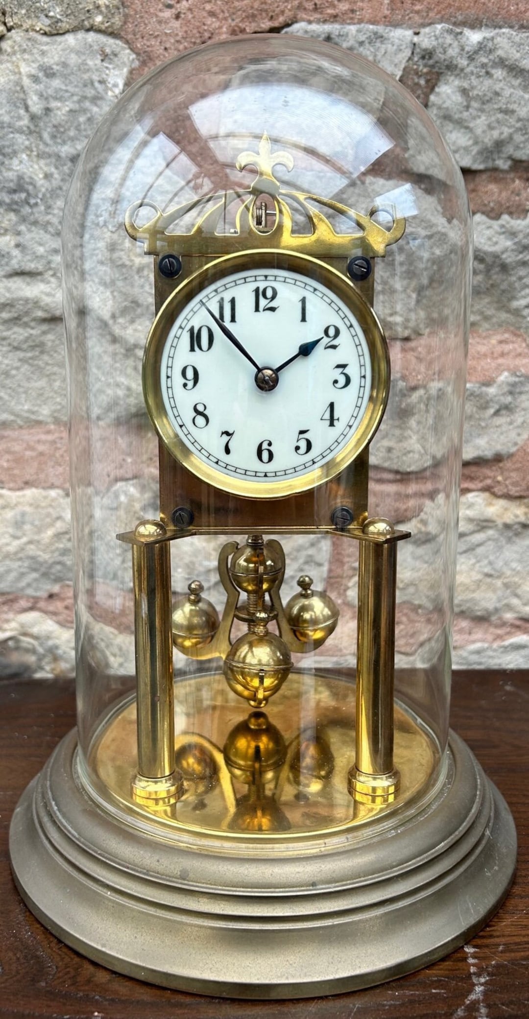 Rare German 400-day Torsion Clock German Anniversary Clock Mantel Clock ...