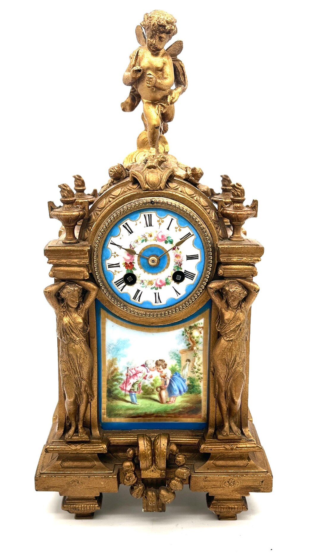 Stunning French Victorian Sevres Ormolu 8 Day Mantel Clock – CA 1860 - Etsy