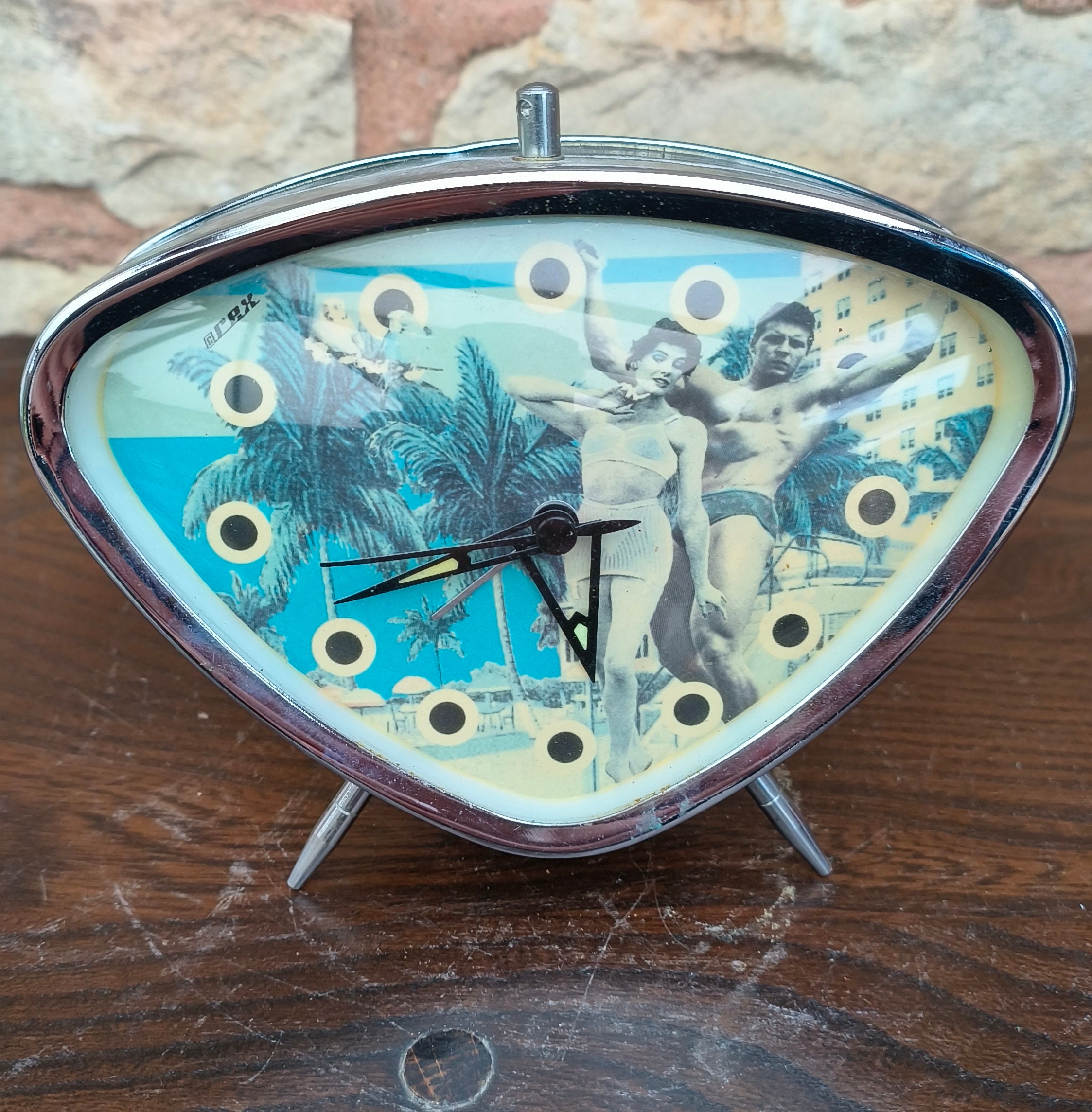 Vintage Retro REX Bodybuilder Chrome Alarm Clock - Etsy