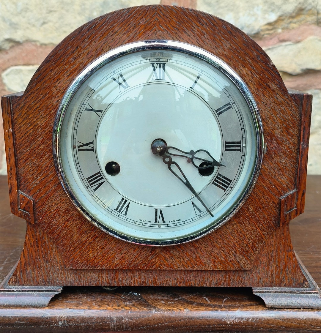 Arched Top Oak Smiths Mantel Clock 8 Day Striking Mantle Clock - Etsy UK