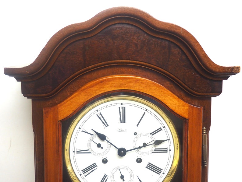 Fine Hermle Multi Dial Wall Clock 8 Day Weight Driven Chiming Wall ...
