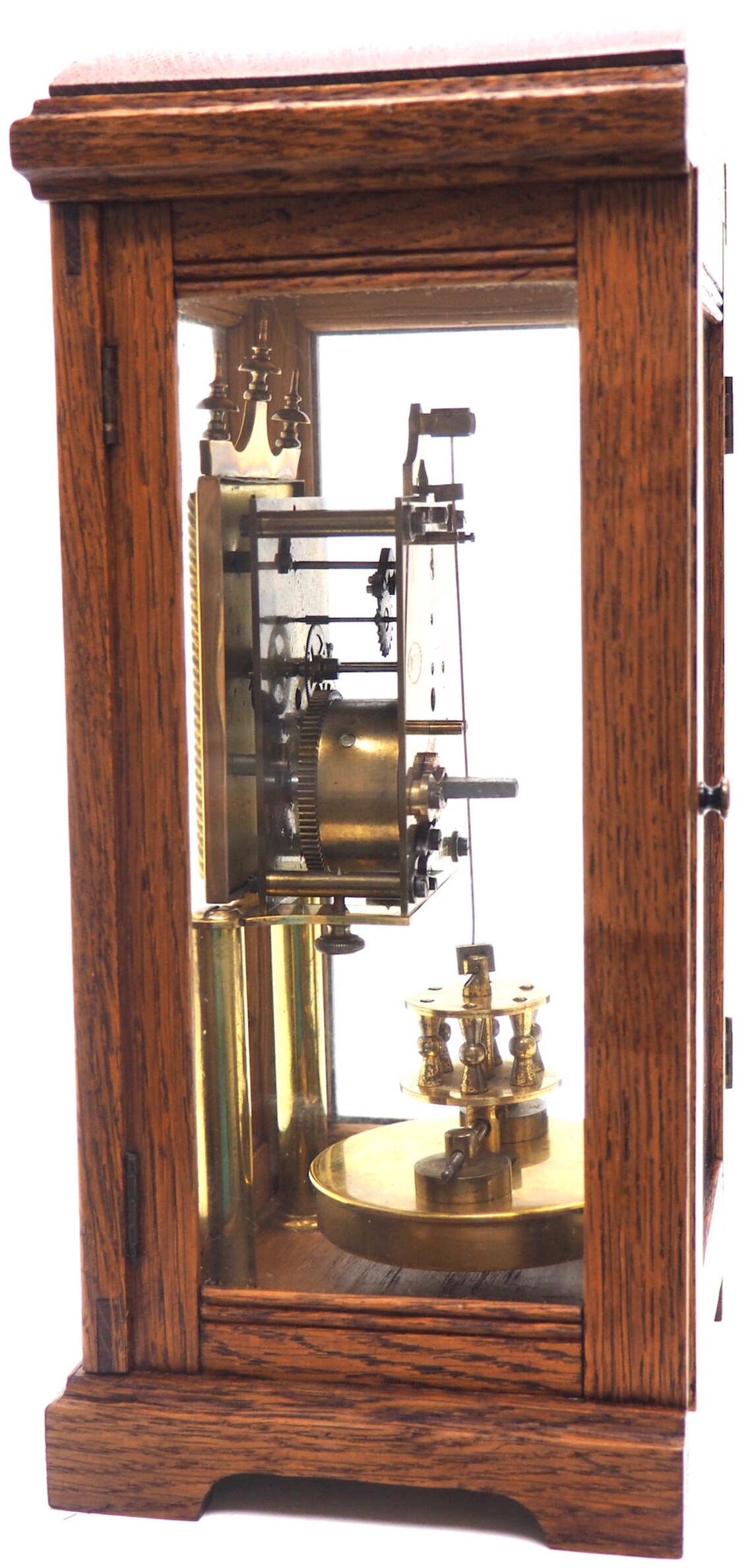 German Gustav Becker for BHA 400-day Clock With Disc Pendulum Silver ...