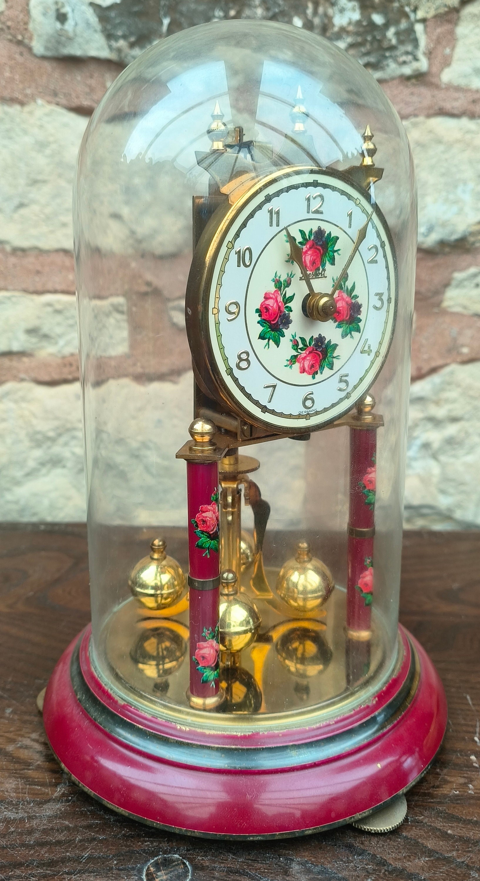 Lovely Vintage Prescott 400-day Torsion Clock German Anniversary Mantel ...