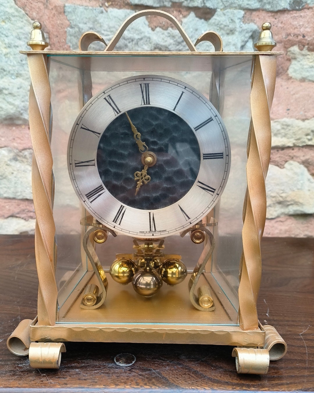 Beautiful Vintage German Torsion Clock German Anniversary Mantel Clock ...