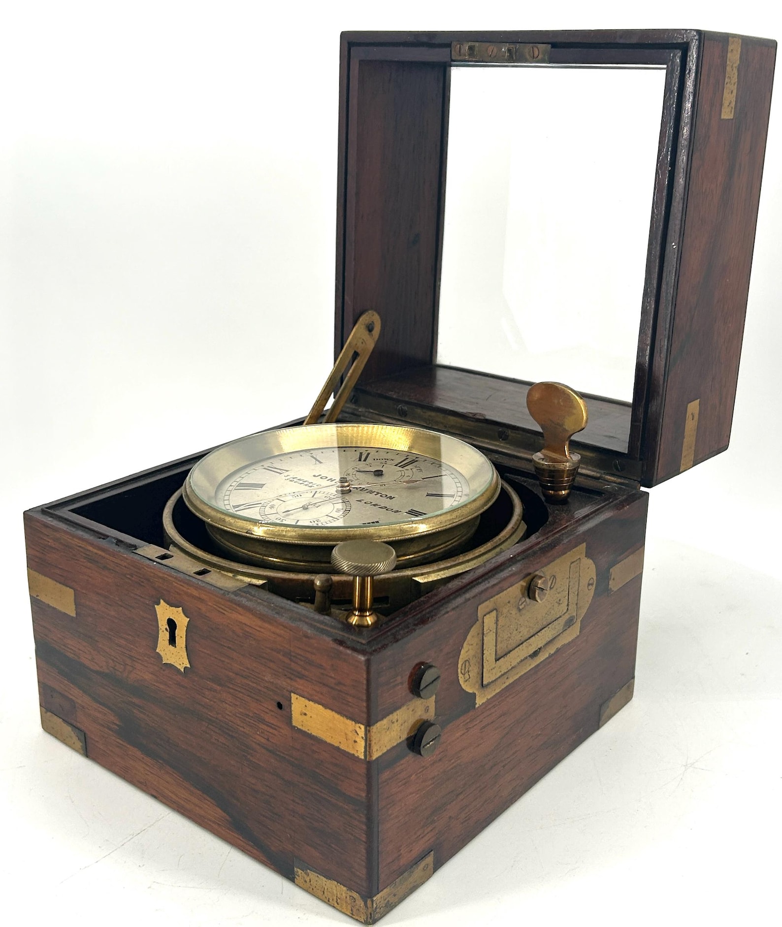 Awesome English Fusee Ships Chronometer 2 Day Clock John Brunton Ca1860 ...