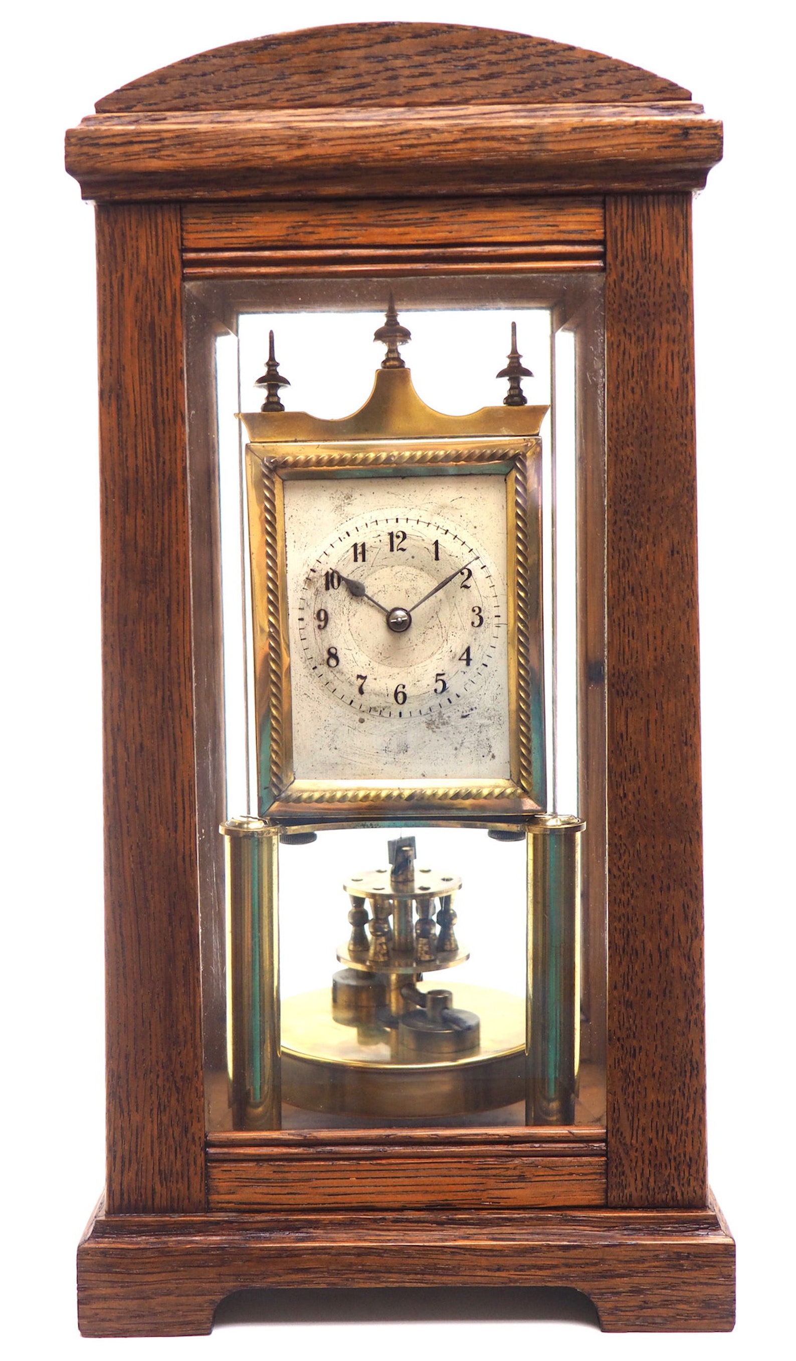 German Gustav Becker for BHA 400-day Clock With Disc Pendulum Silver ...