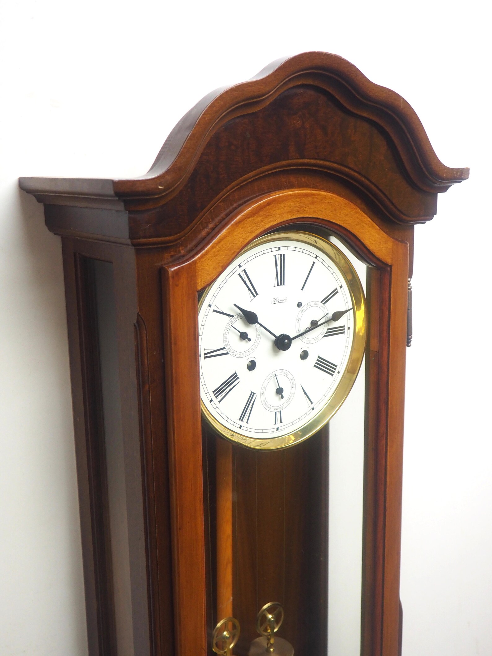Fine Hermle Multi Dial Wall Clock 8 Day Weight Driven Chiming Wall ...