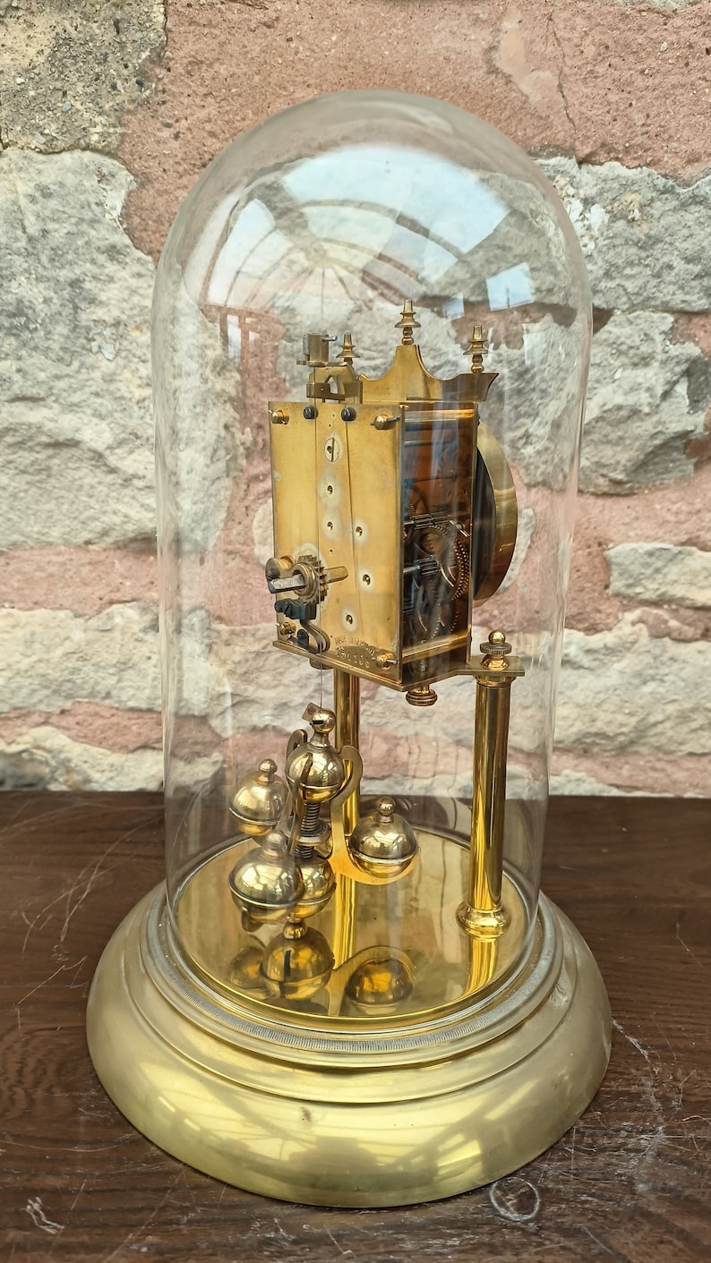 Miraculous Antique German 400-day Torsion Clock German Anniversary ...