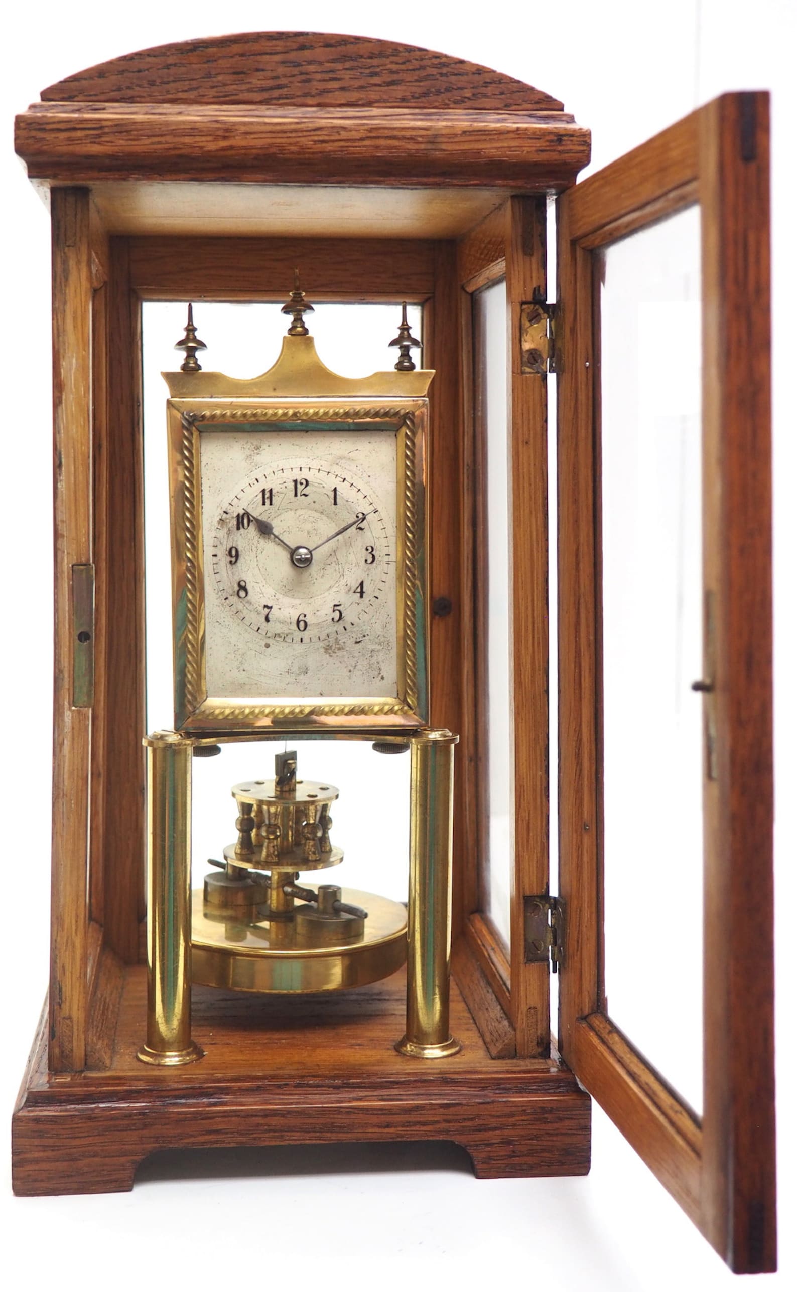 German Gustav Becker for BHA 400-day Clock With Disc Pendulum Silver ...