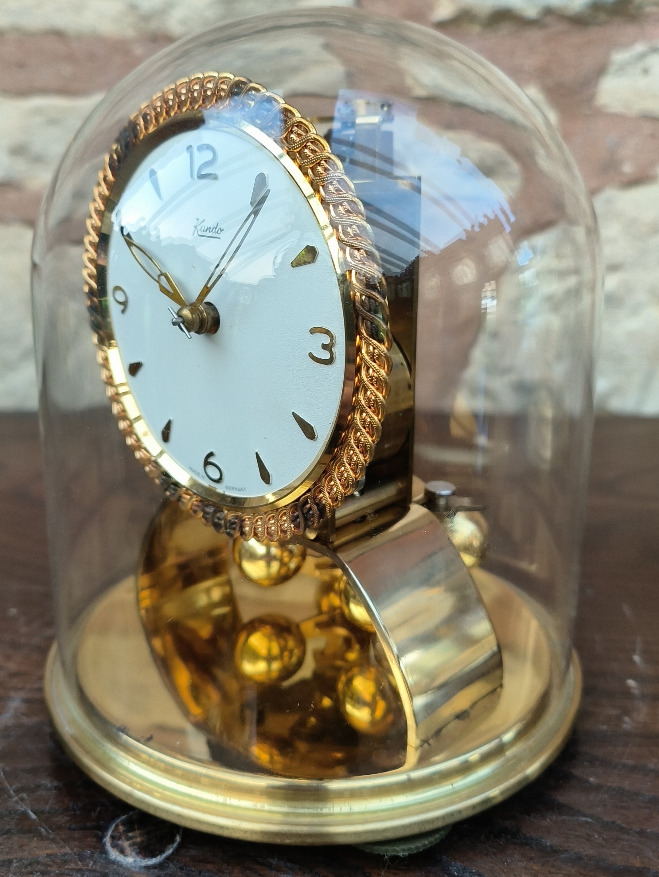 Sweet Dumpy Size Vintage Kundo Torsion Clock German Anniversary Mantel ...