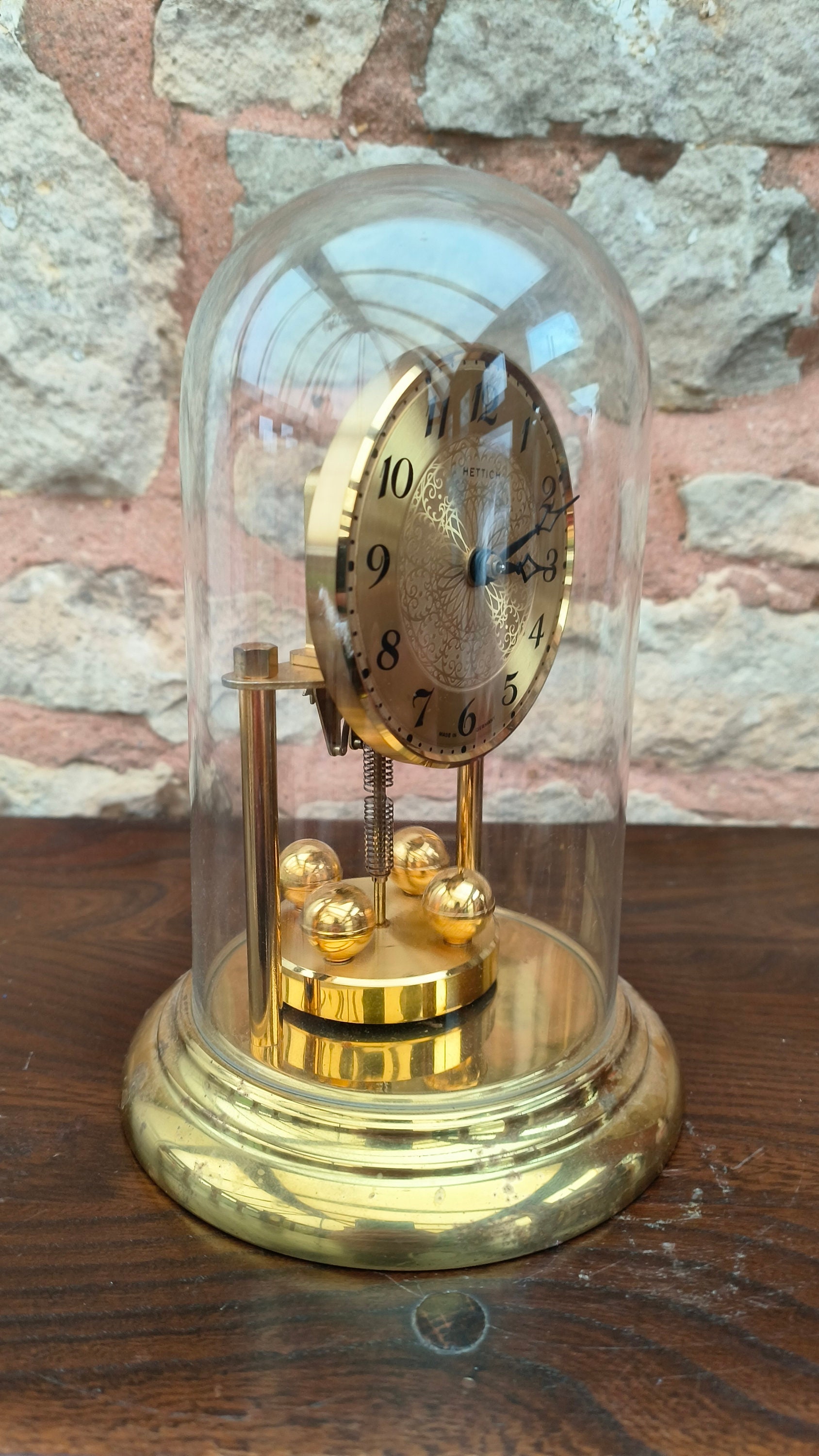 Vintage Hettich 400-day Torsion Clock German Anniversary Mantel Clock ...