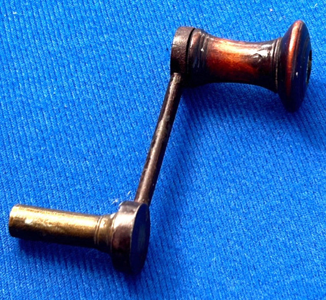 Antique Grandfather Clock Key Georgian Turned Wood Handle Longcase ...