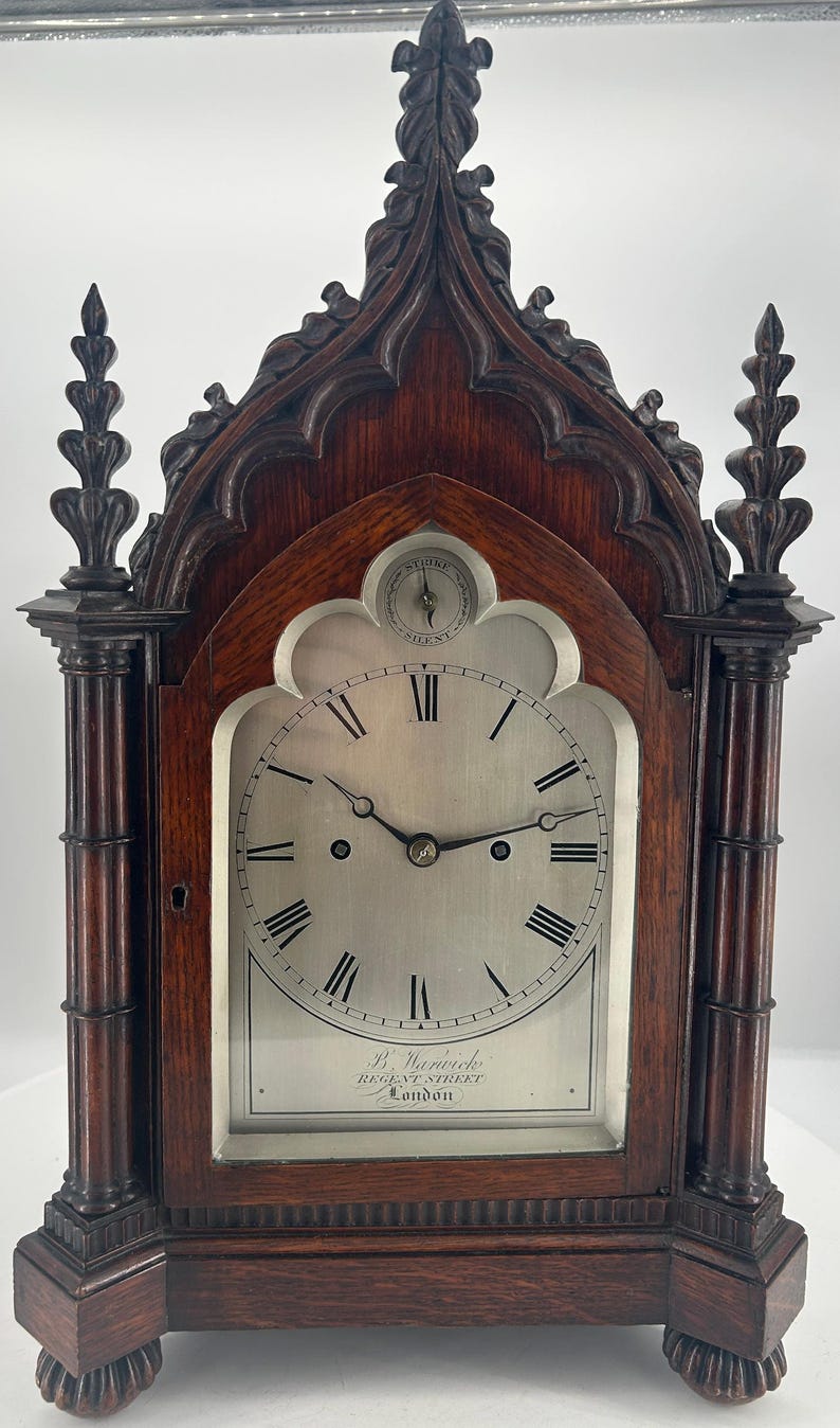 Exquisite Victorian Twin Fusee Gothic Bracket Clock – R Warwick London ...