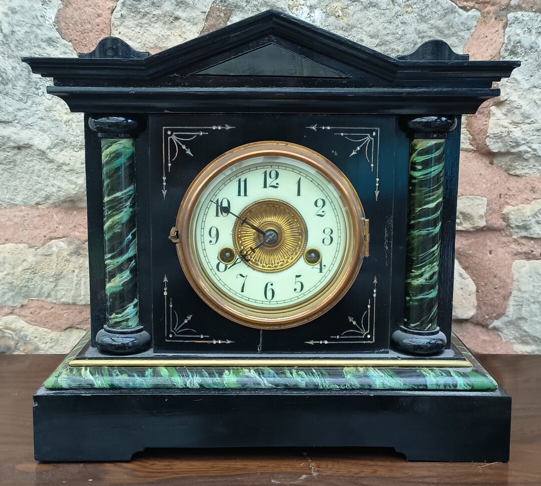 HAC 14-day Faux Slate Mantle Clock – Striking Mantel Clock –no3076 - Etsy