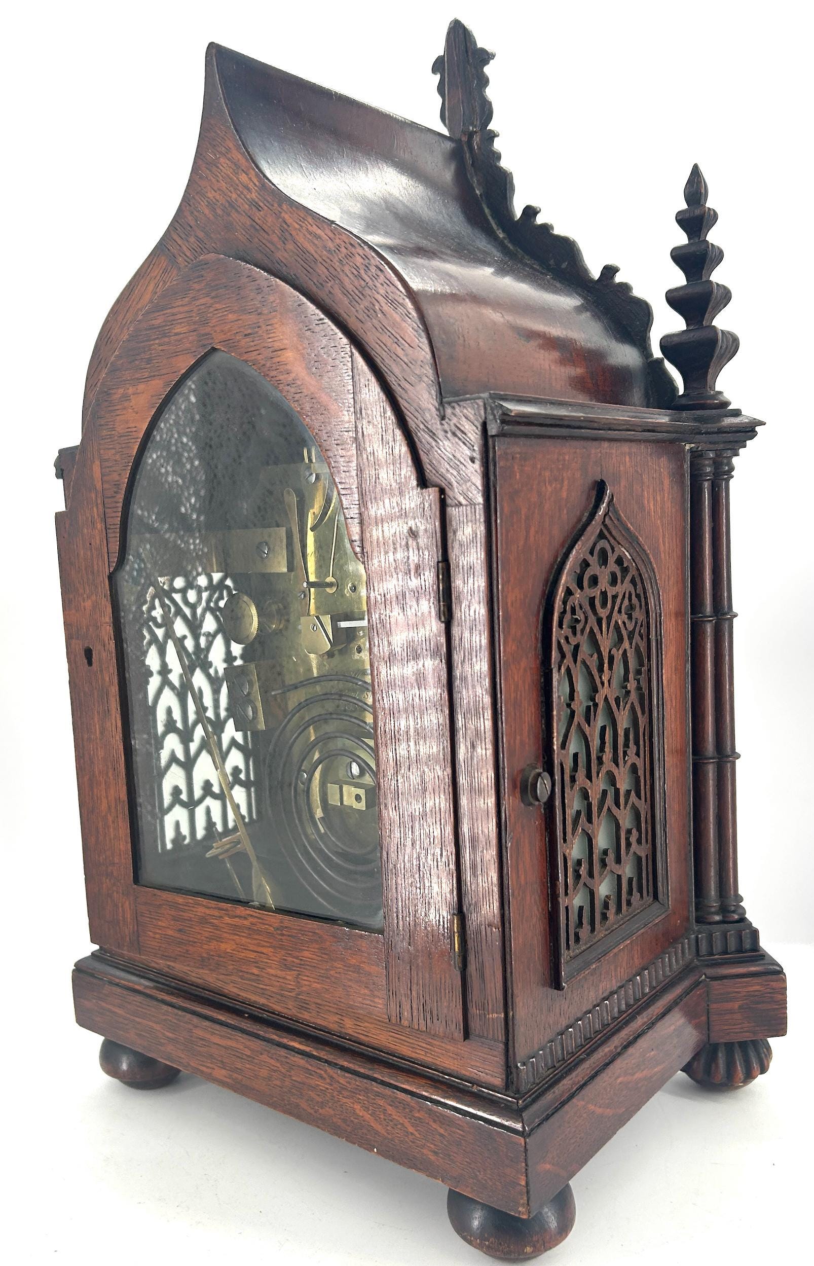 Exquisite Victorian Twin Fusee Gothic Bracket Clock – R Warwick London ...