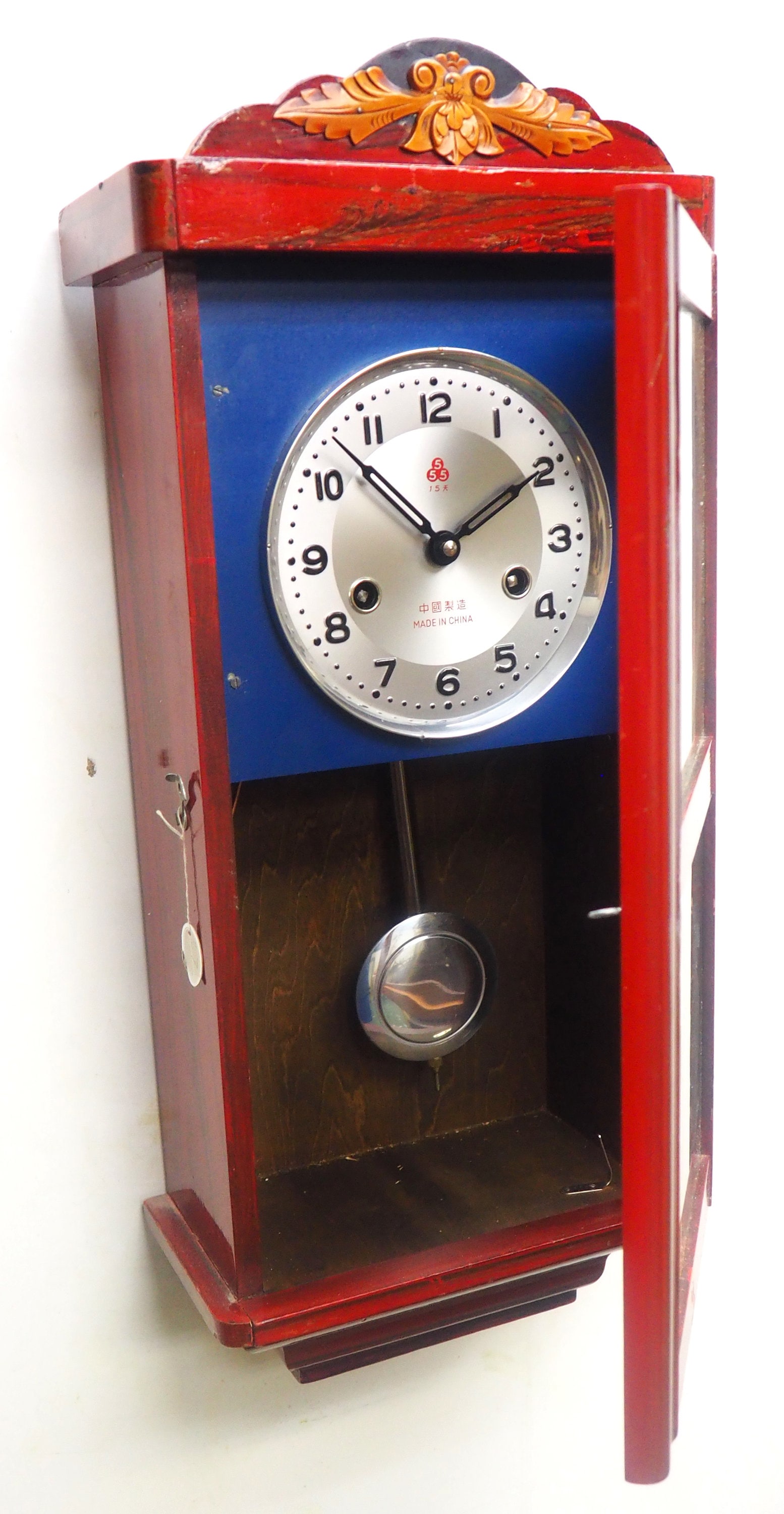 Interesting Antique 555 15-day Wall Clock Art Deco 555 Striking Wall ...