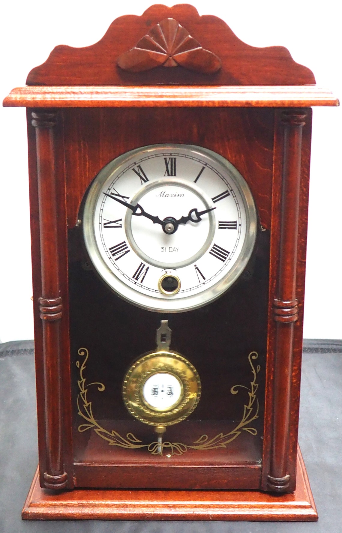 Vintage Maxim Mantle Clock 31 Day Timepiece Mantel Clock - Etsy