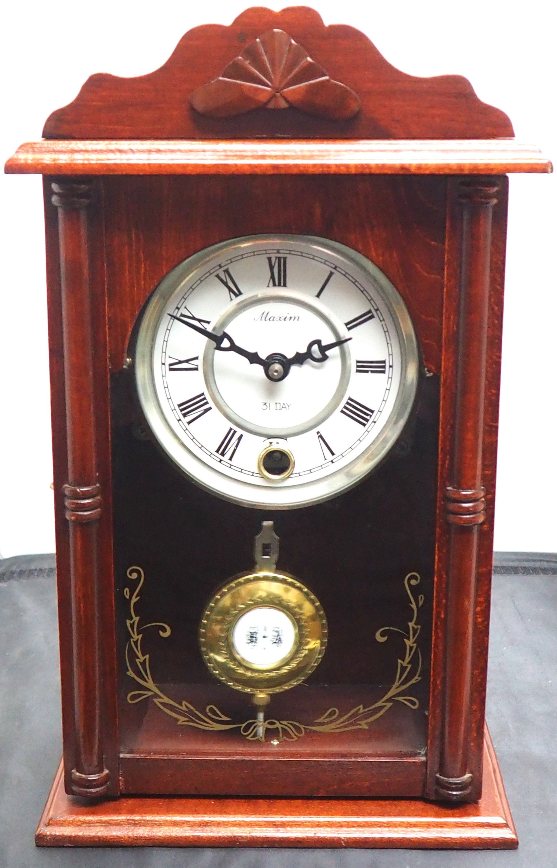 Vintage Maxim Mantle Clock - 31 Day Timepiece Mantel Clock - Etsy
