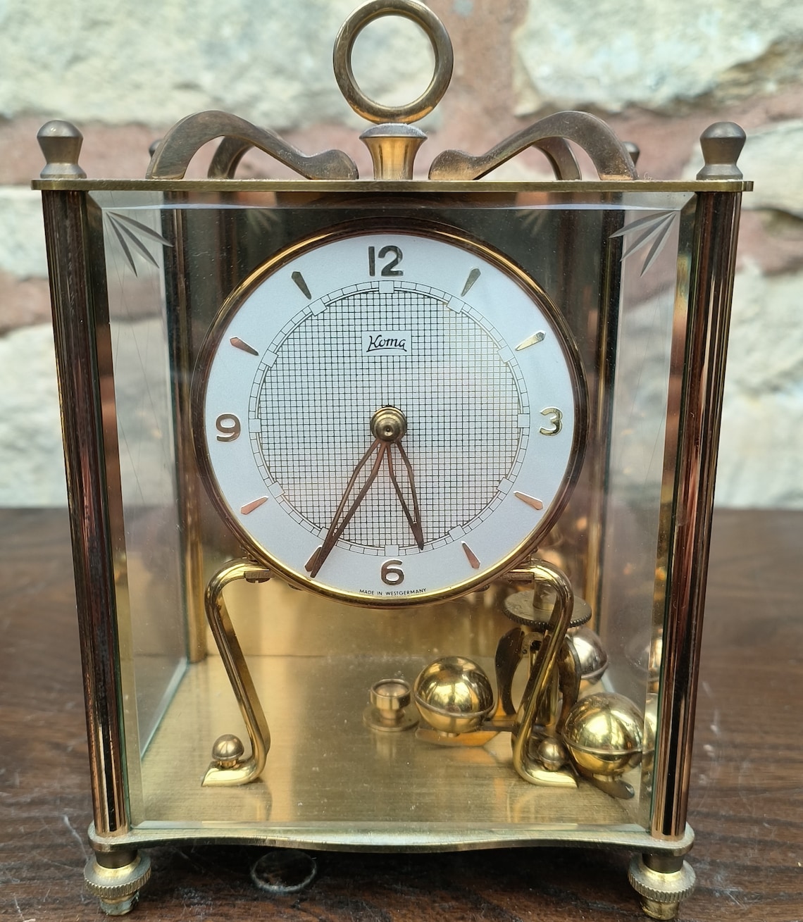 Delectable Vintage Koma Torsion Clock German Anniversary Mantel Clock ...